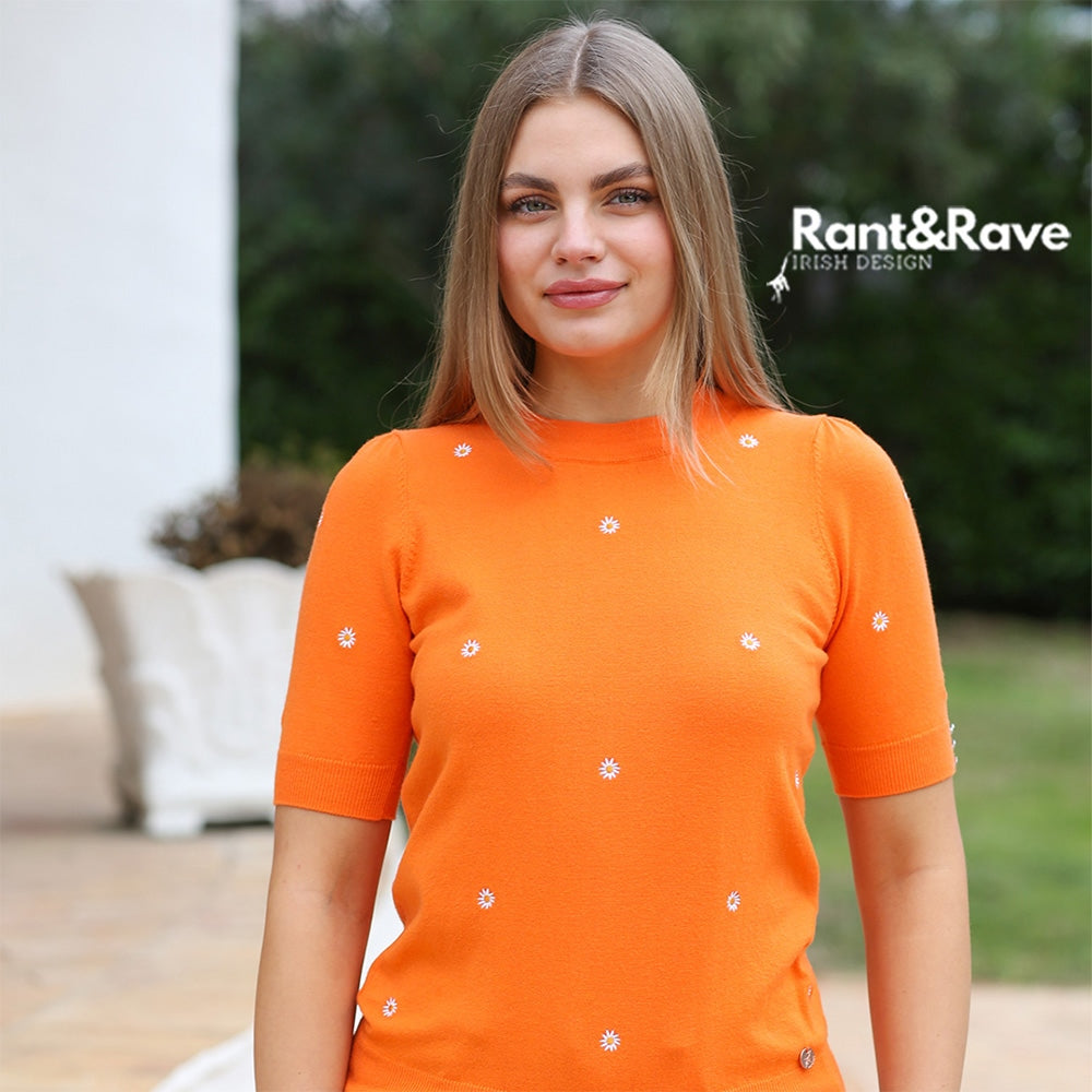 Rant & Rave Ora Daisy Knit Orange – Mall Road Design