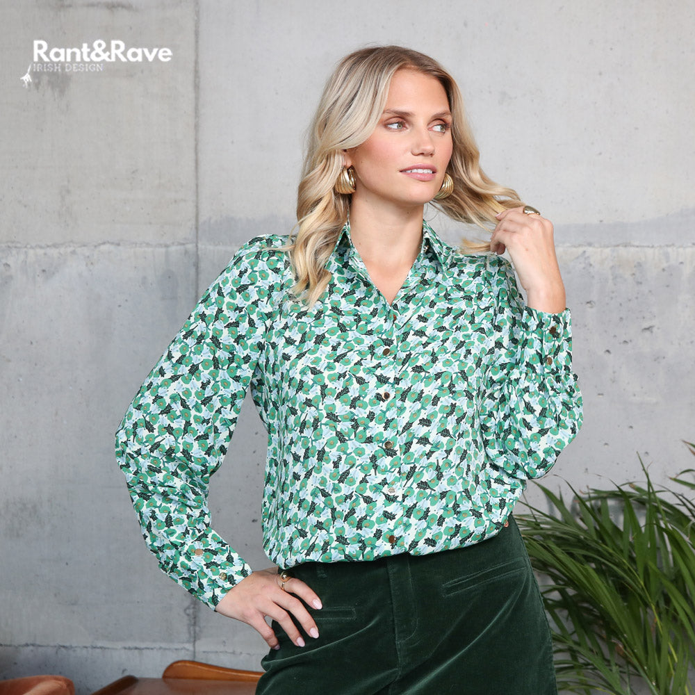 Rant & Rave Jasleen Blouse Green – Mall Road Design