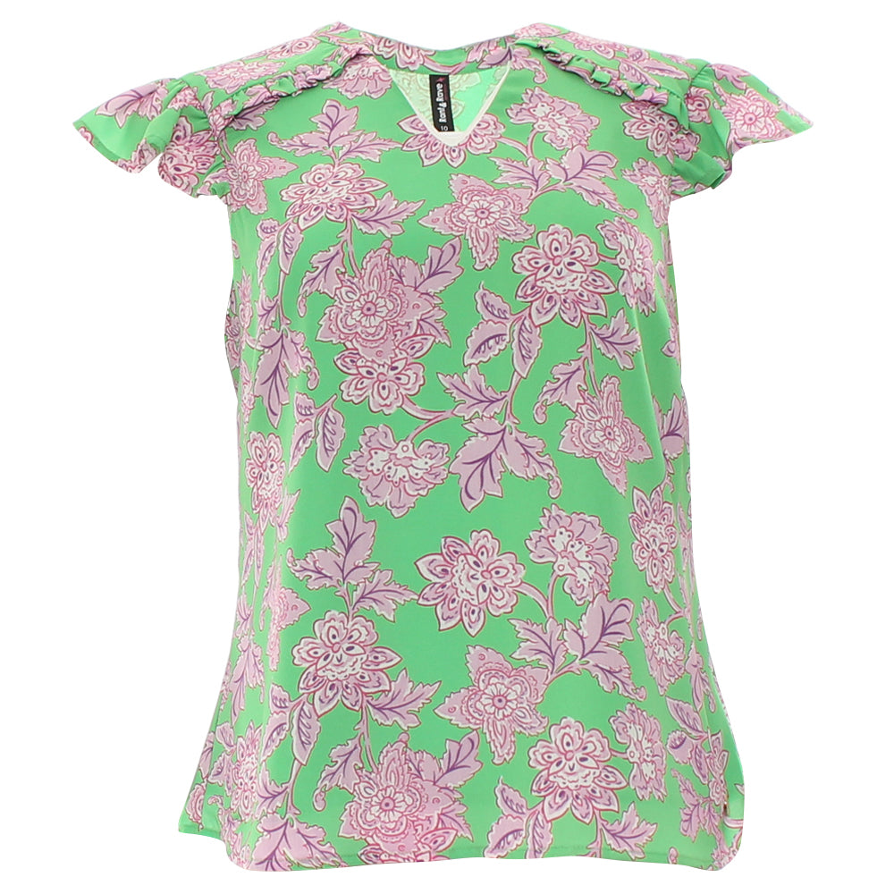 Rant & Rave Leana Top Green – Mall Road Design